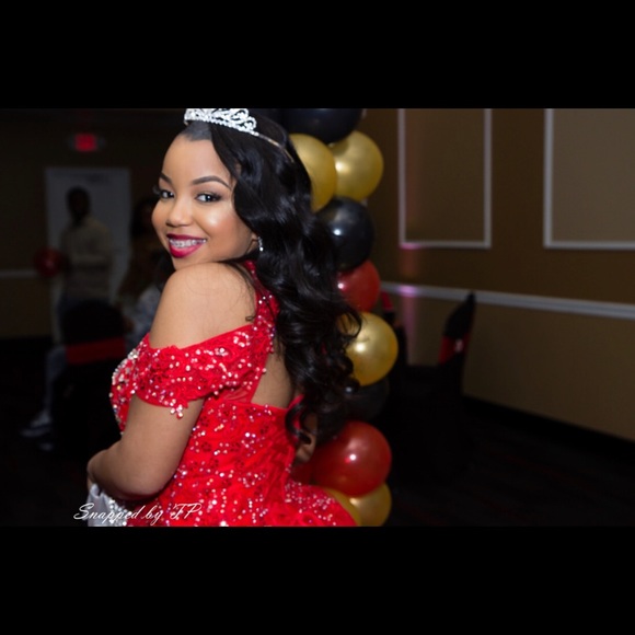 Dresses | Red Ball Gown Quince Dress Cashapppaypal Only | Poshmark
